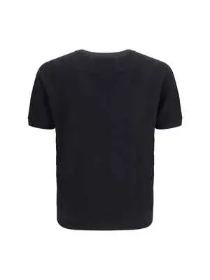 Giorgio Armani Short-sleeved Cotton And Silk Sweater