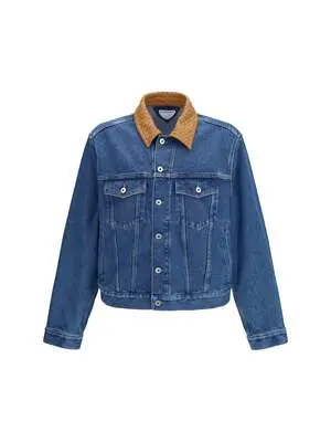 Bottega Veneta Intreccio Denim Jacket - Blue