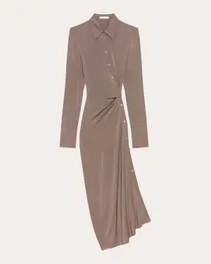 Helmut Lang Stretch Jersey Twisted Shirt Dress