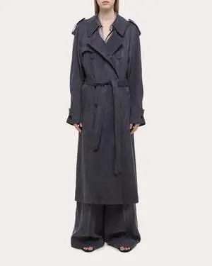 Helmut Lang Fluid Microsuede Trench Coat