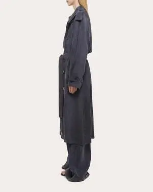 Helmut Lang Fluid Microsuede Trench Coat