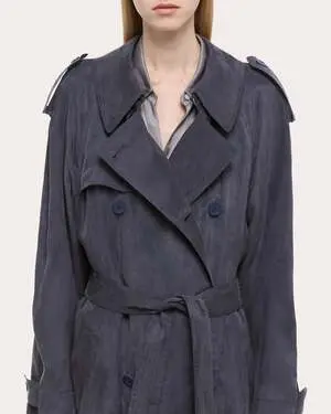 Helmut Lang Fluid Microsuede Trench Coat