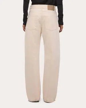 Helmut Lang Organic Italian Denim Mid-rise Saddle Jeans