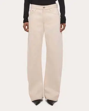 Helmut Lang Organic Italian Denim Mid-rise Saddle Jeans