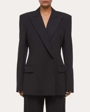 Helmut Lang Wool Gabardine Wardrobe Belted Blazer
