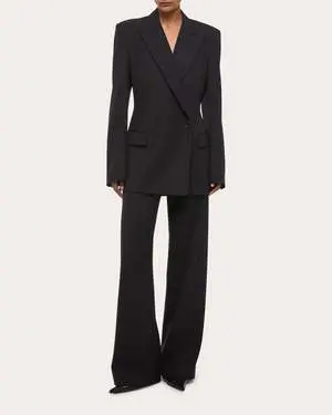 Helmut Lang Wool Gabardine Wardrobe Belted Blazer