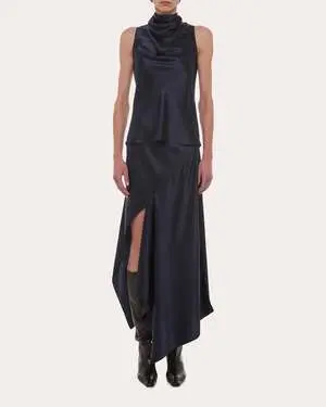 Helmut Lang Silk Handkerchief Slip Skirt