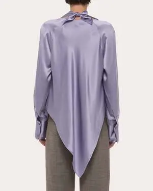 Helmut Lang Silk Tie-neck Handkerchief Top