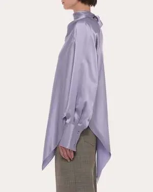 Helmut Lang Silk Tie-neck Handkerchief Top