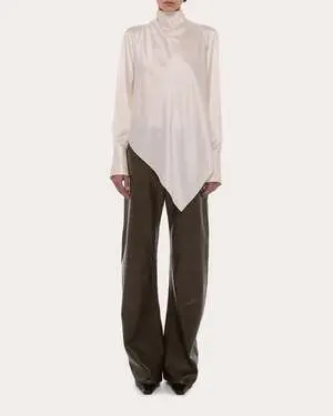 Helmut Lang Silk Tie-neck Handkerchief Top