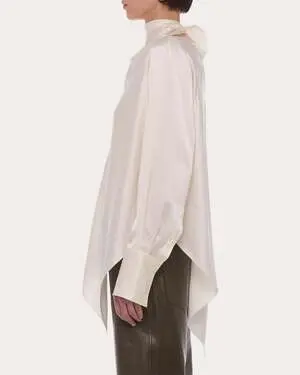 Helmut Lang Silk Tie-neck Handkerchief Top