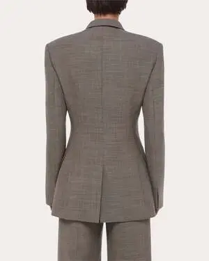 Helmut Lang Sculptural Wool-blend Blazer