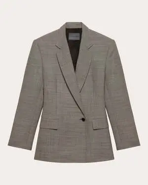 Helmut Lang Sculptural Wool-blend Blazer