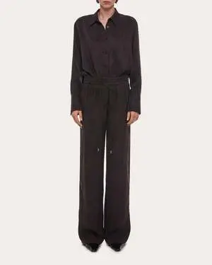Helmut Lang Fluid Microsuede Pull-on Pants