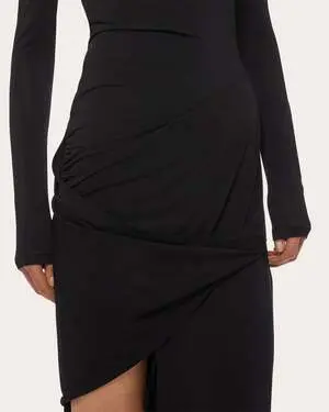 Helmut Lang Stretch Jersey Twisted Drape Dress