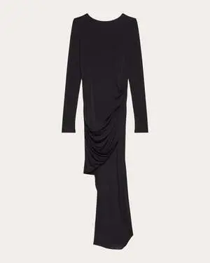 Helmut Lang Stretch Jersey Twisted Drape Dress