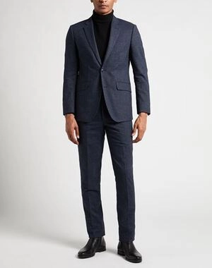 HACKETT  Suit Size Linen, Polyester, Elastane - Blue