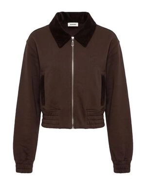 Sandro Sweatshirt Chocolate Size Cotton, Polyester