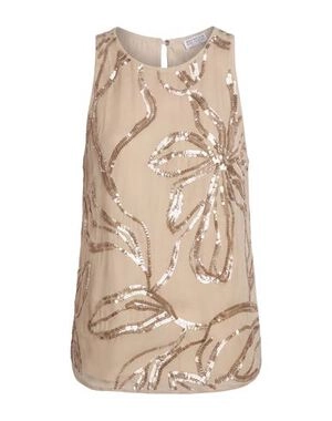Brunello Cucinelli Top Size Silk, Polyester, Acetate - Beige