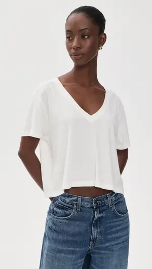 ASKK NY Shrunken V Neck Tee