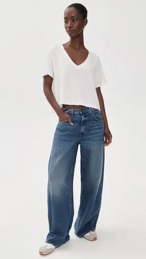 ASKK NY Shrunken V Neck Tee