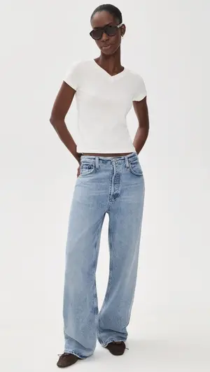 DL1961 Shrunken Tee V-neck