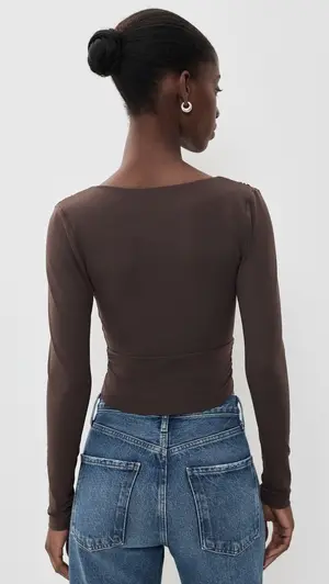 Susana Monaco Angle Wire Gathered Top