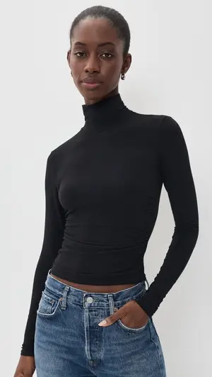 JAMES PERSE Melange Jersey Turtleneck