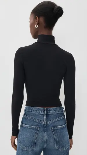JAMES PERSE Melange Jersey Turtleneck