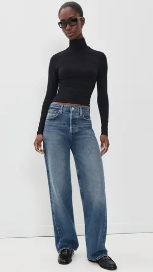 JAMES PERSE Melange Jersey Turtleneck