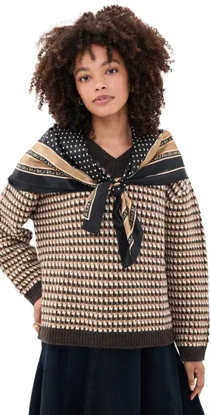 Sea Declan V Neck Wool Sweater - Multi