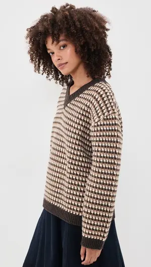Sea Declan V Neck Wool Sweater