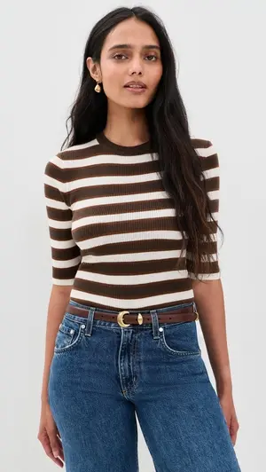 FAVORITE DAUGHTER The Amelia Crew Neck Top