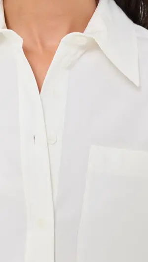 ANINE BING Scott Cropped Shirt