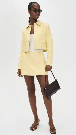 FRAME The Leather Miniskirt