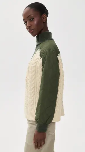 Sea Allen Cable Half Zip Combo Pullover