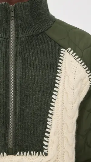 Sea Allen Cable Half Zip Combo Pullover