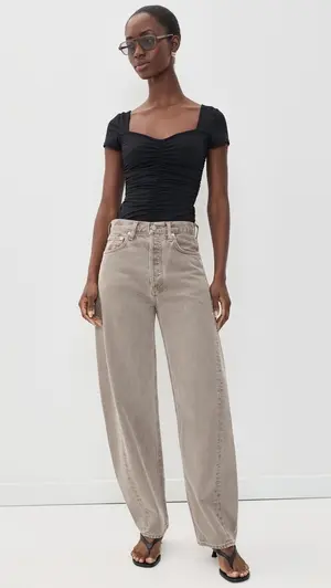Susana Monaco Sweetheart Gathered Top