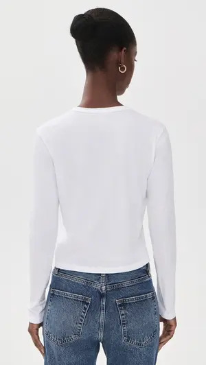 JAMES PERSE Shrunken Crew Neck Tee - White