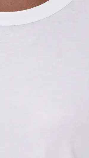 JAMES PERSE Shrunken Crew Neck Tee - White