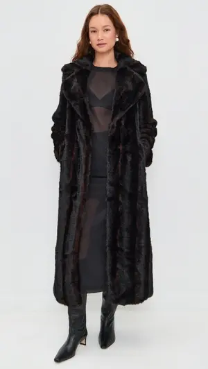 Apparis Gabrielle Shaved Mink Maxi Coat
