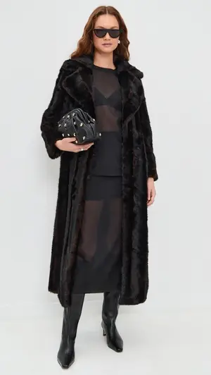 Apparis Gabrielle Shaved Mink Maxi Coat