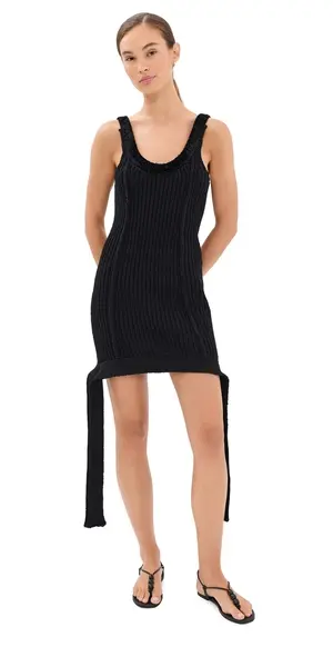 AISLING CAMPS Obi Slip Dress - Black