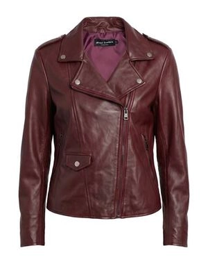 STREET LEATHERS Leather Biker Jacket - Red