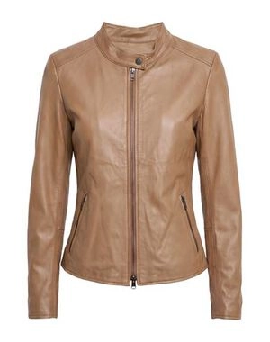Street Leathers Collared Jackets For Women