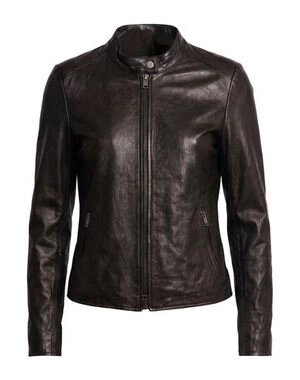 STREET LEATHERS Leather Biker Jacket - Black