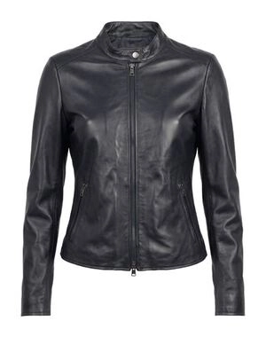 STREET LEATHERS Leather Biker Jacket - Blue