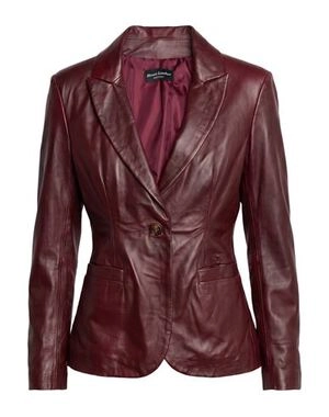 Street Leathers Collared Blazers For Women