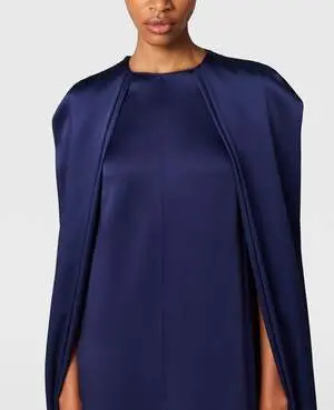 Stella McCartney Cape Satin Midi Dress