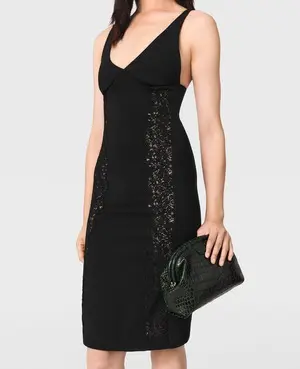 Stella McCartney Lace Panel Midi Dress